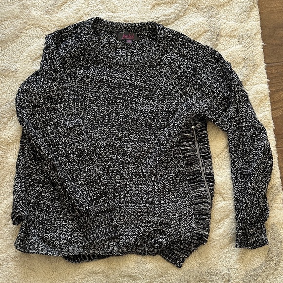 Marled by Reunited Clothing | Sweaters | Marled Black And White Knit ...